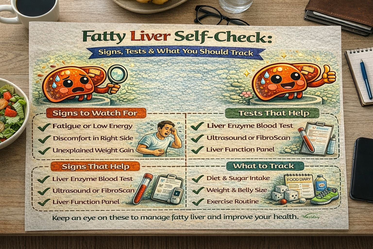 Fatty Liver Self-Check: Signs, Tests & What You Should Track – Meadbery